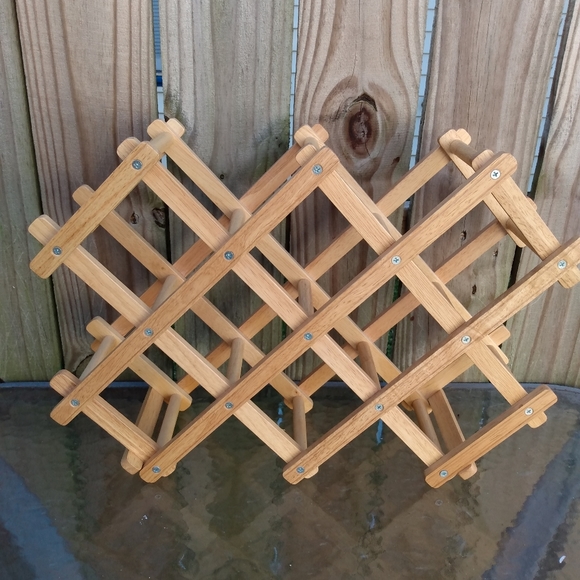 OAK | Dining | Oak Wood Wine Rack | Poshmark